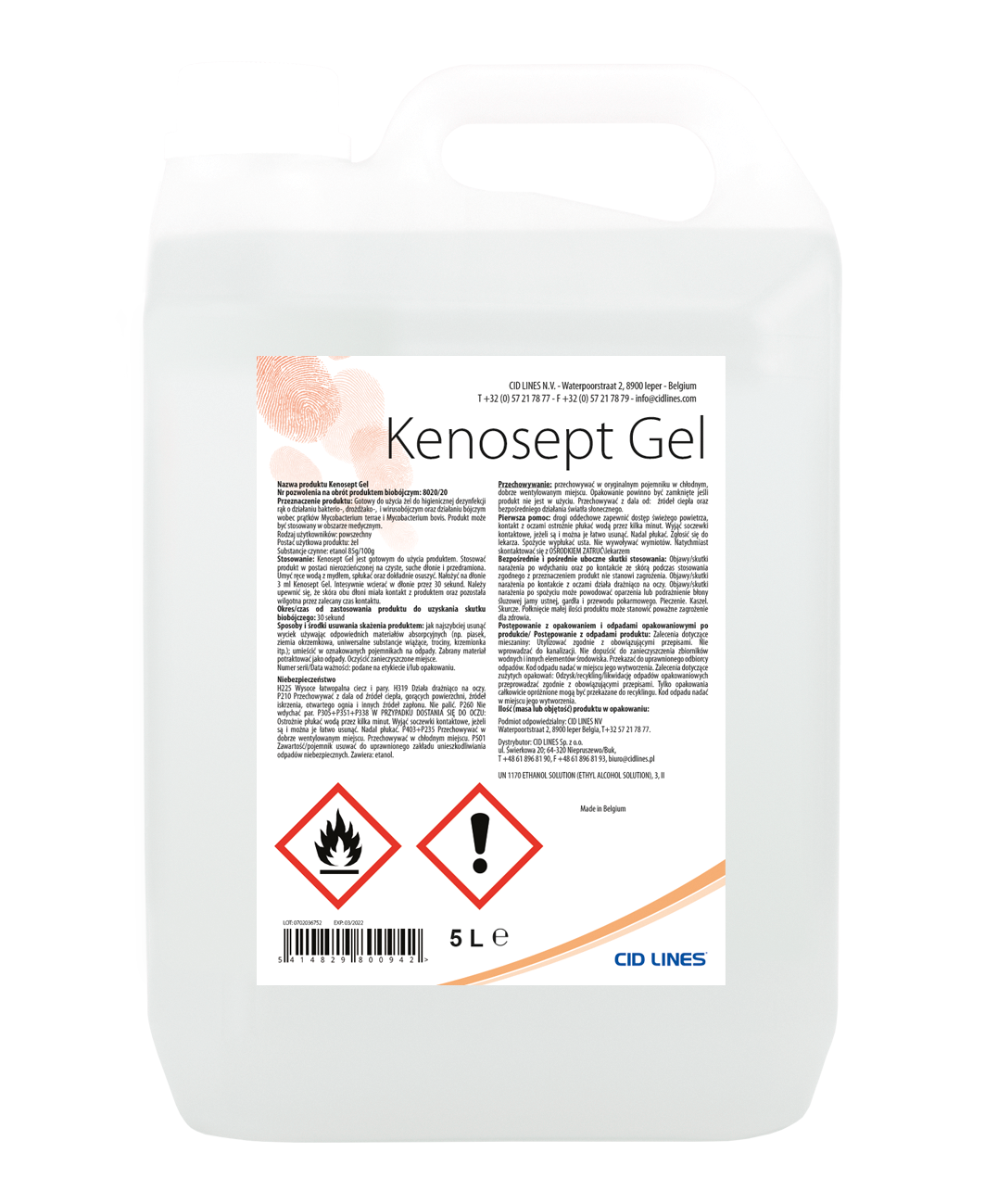 Cid Lines Kenosept Gel żel do dezynfekcji rąk 5 l - Sklep Polmarkus