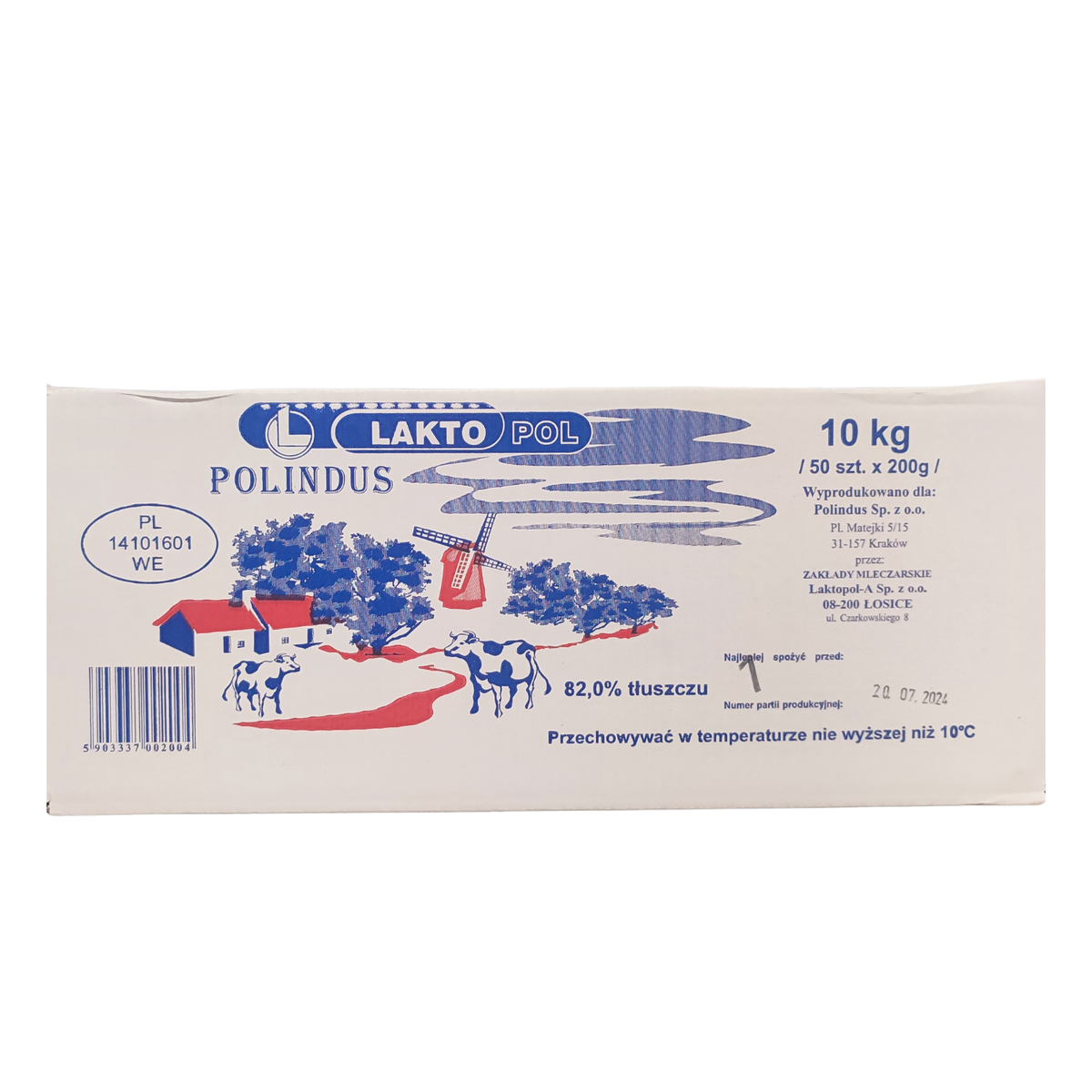 Masło extra 82% blok karton 10 kg - Sklep Polmarkus