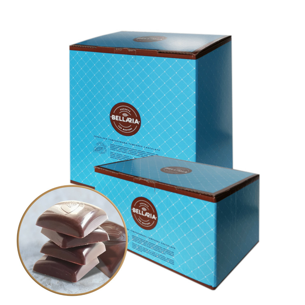 Czekolada mleczna 34,5% Bellaria w kostkach 4 kg - Sklep Polmarkus