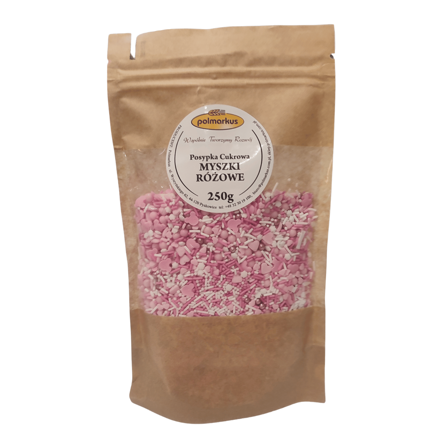 Posypka cukrowa myszki różowe mix opak. 250 g - Sklep Polmarkus