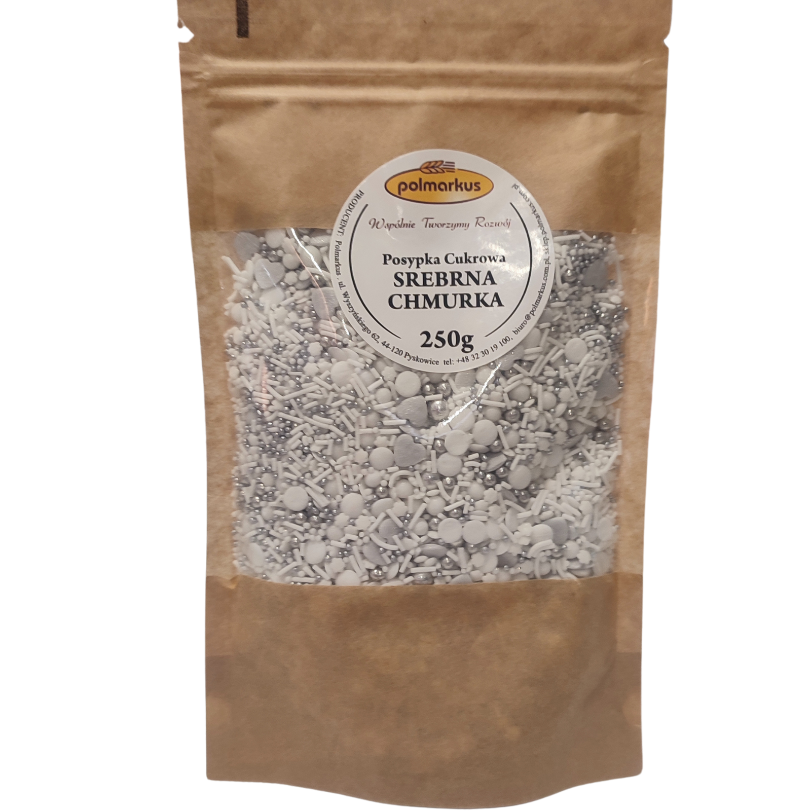 Posypka cukrowa srebrna chmurka mix opak. 250 g - Sklep Polmarkus