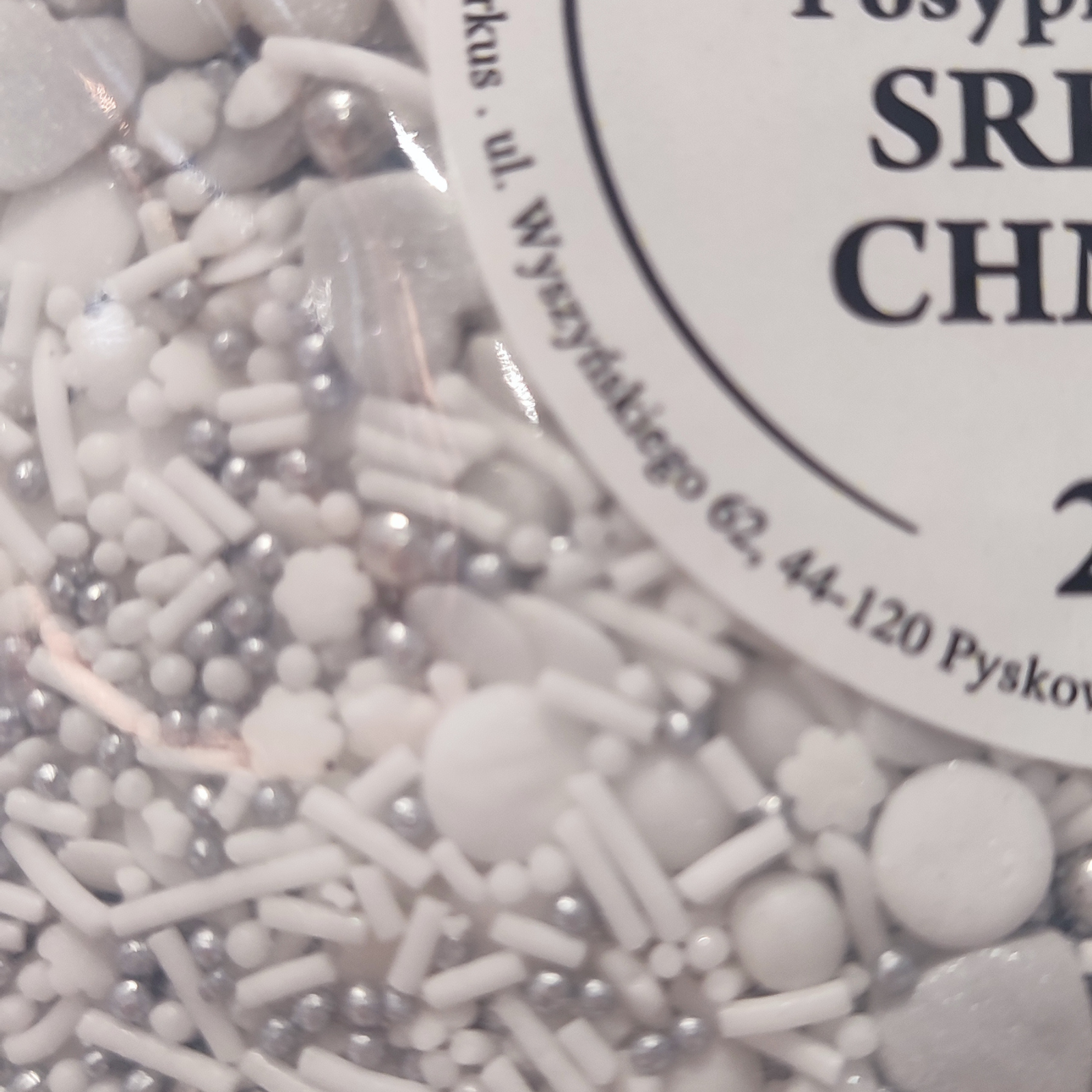 Posypka cukrowa srebrna chmurka mix opak. 250 g - Sklep Polmarkus
