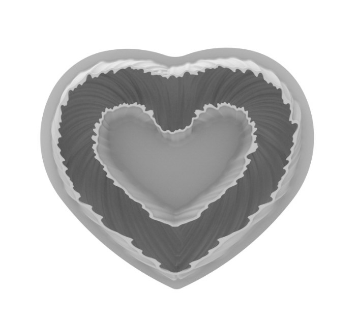 Forma silikonowa 3d w kształcie serca Heartbeat, 22x25 cm 20.465.13.0065 - Sklep Polmarkus