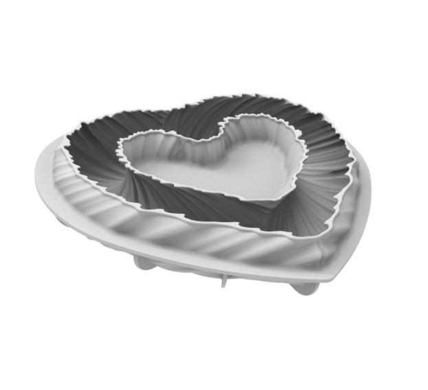 Forma silikonowa 3d w kształcie serca Heartbeat, 22x25 cm 20.465.13.0065 - Sklep Polmarkus