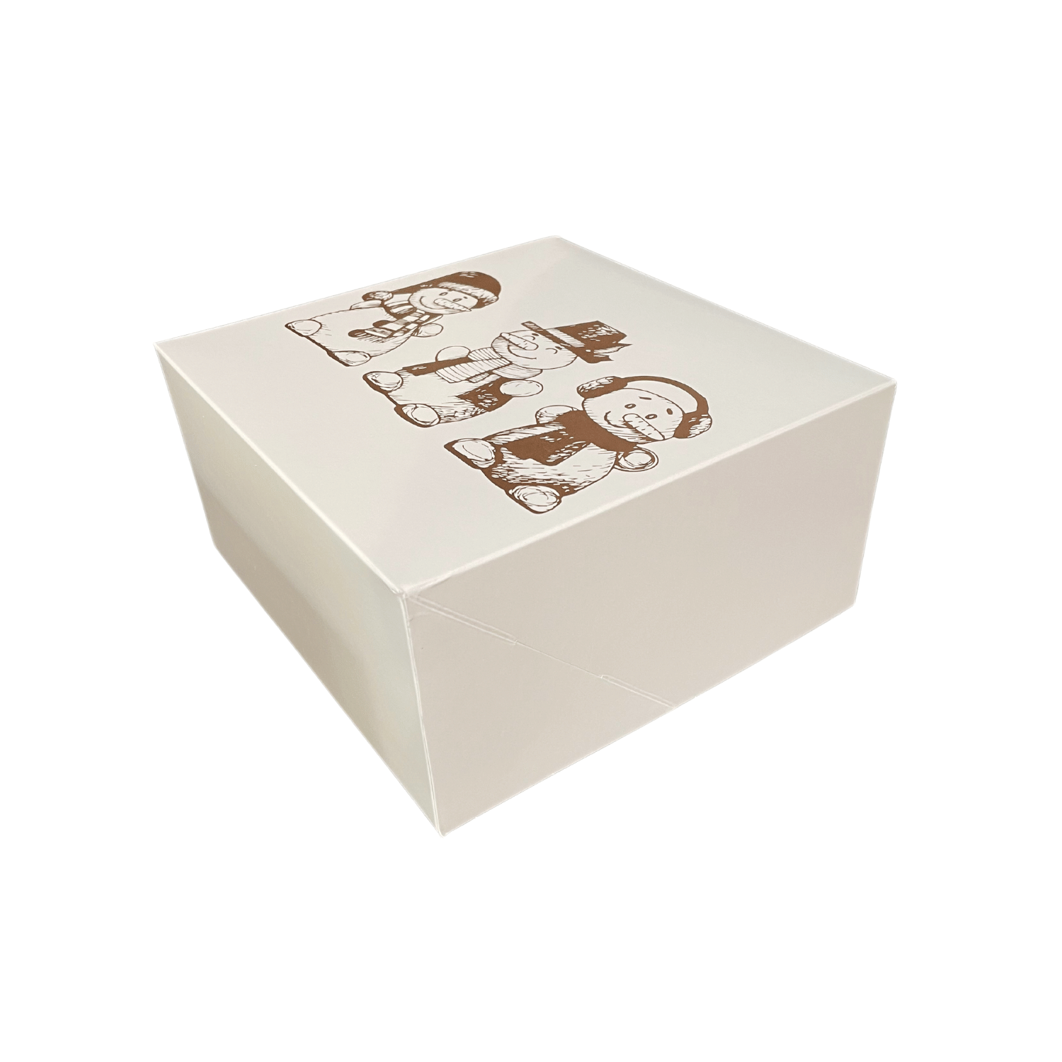 Pudełko na ciasto 18x18x9 cm seria Bałwanki opak. 50 szt. - Sklep Polmarkus