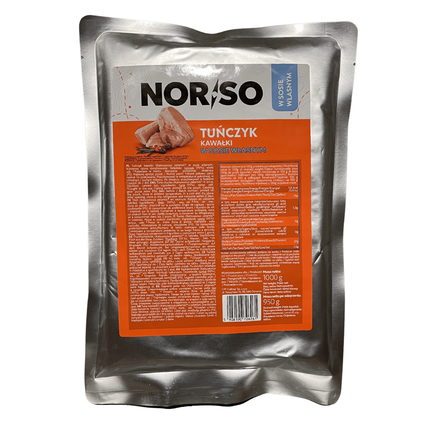 Tuńczyk kawałki w sosie własnym 1 kg worek - Sklep Polmarkus