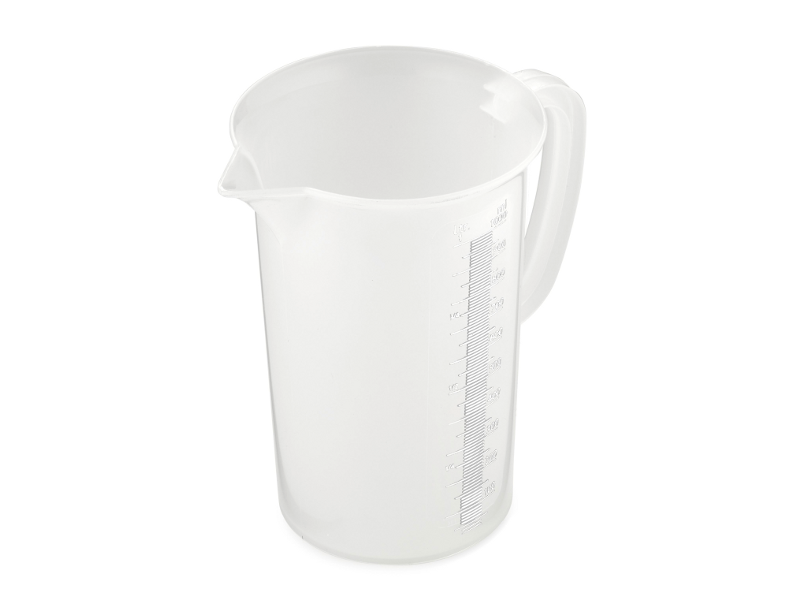 Miarka plastikowa ze skalą 1000 ml logo Polmarkus - Sklep Polmarkus