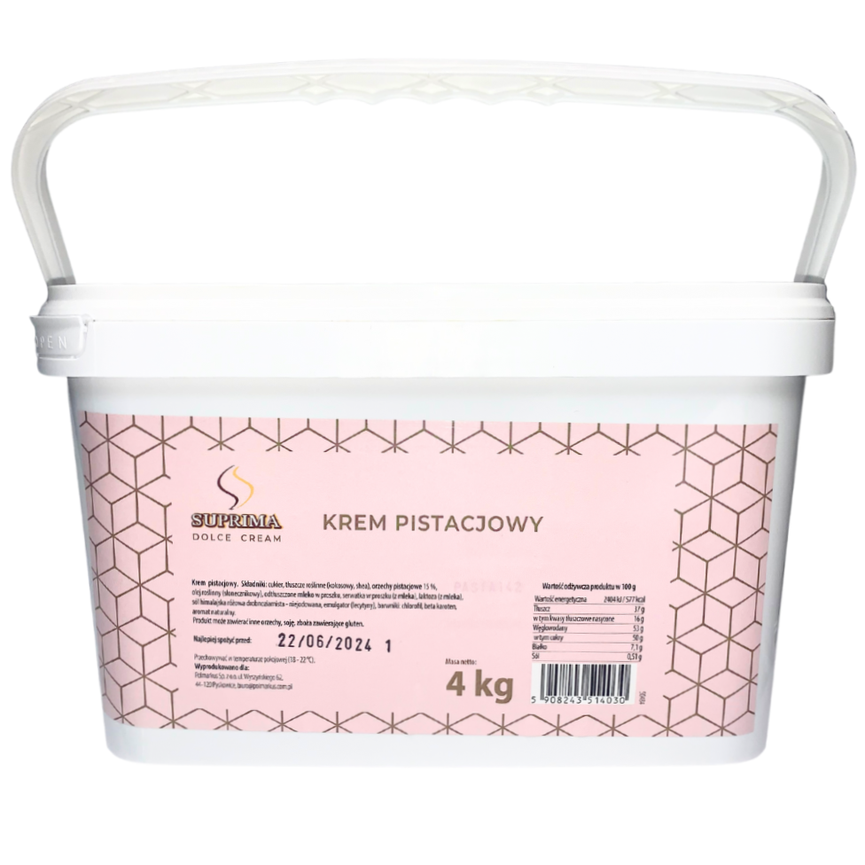 Krem pistacjowy Suprima Dolce Cream pistacja 4 kg - Sklep Polmarkus